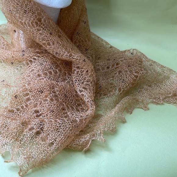 Vintage | Accessories | New Vintage 6s Cream Hand Knitted Gossamer Goat ...